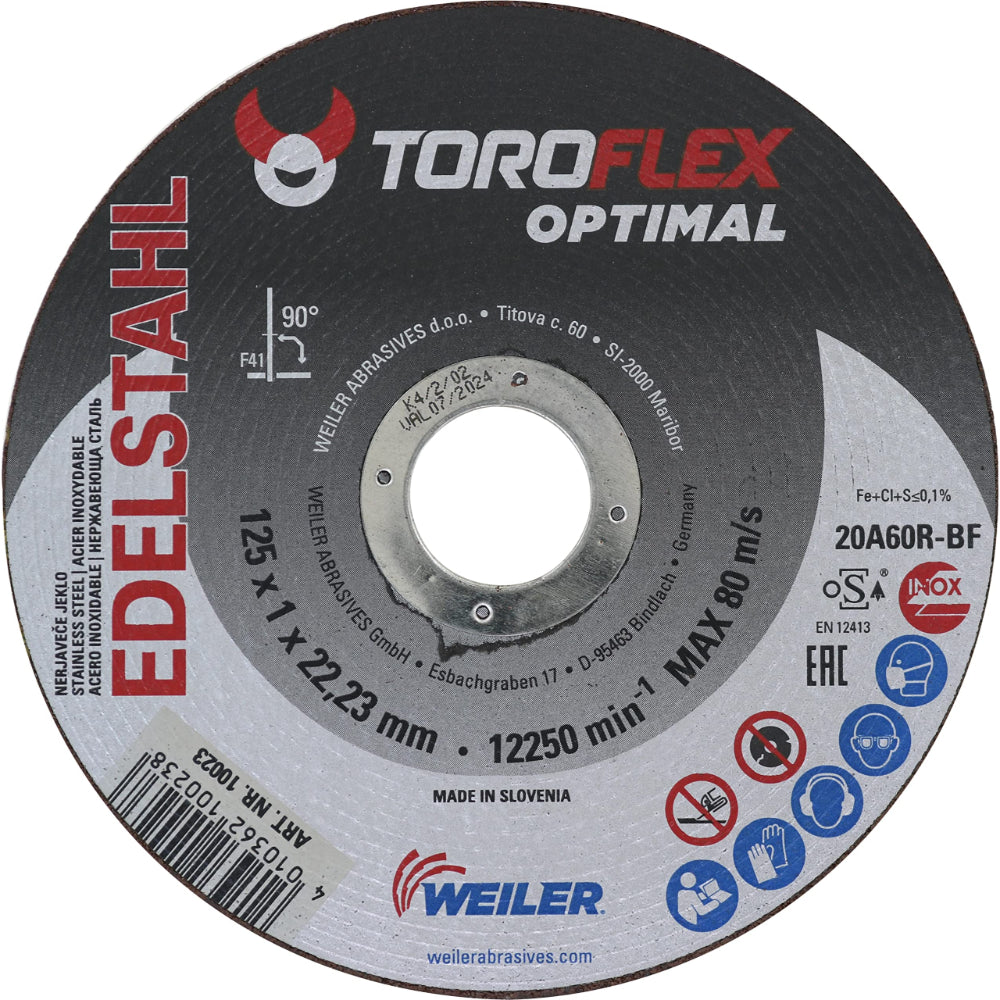 INOX قرص حجر قطع ستانلس ستيل 9 بوصه 230*6.5*22 سلوفينيا – eTawredat