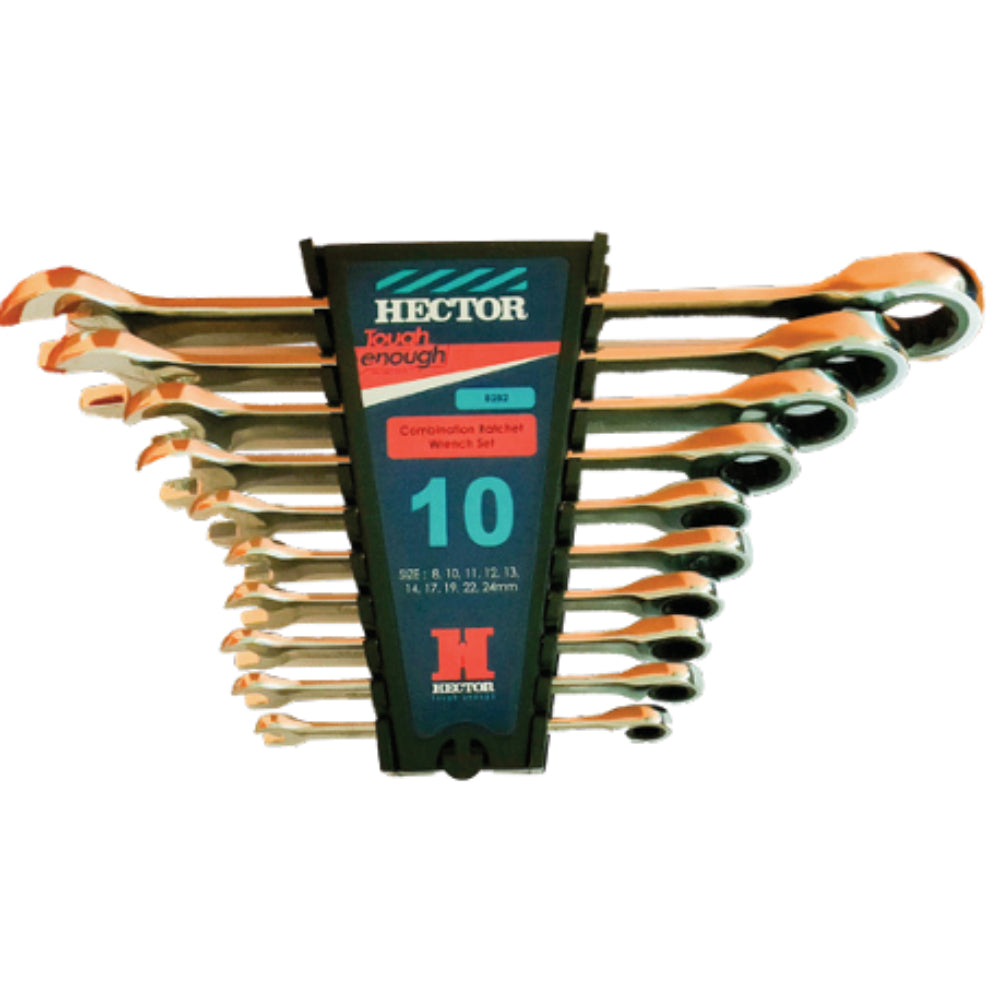 B282 طقم مفتاح بلدي مشرشر راتشة 10 قطع مقاسات من 8 إلي 24 مم – eTawredat