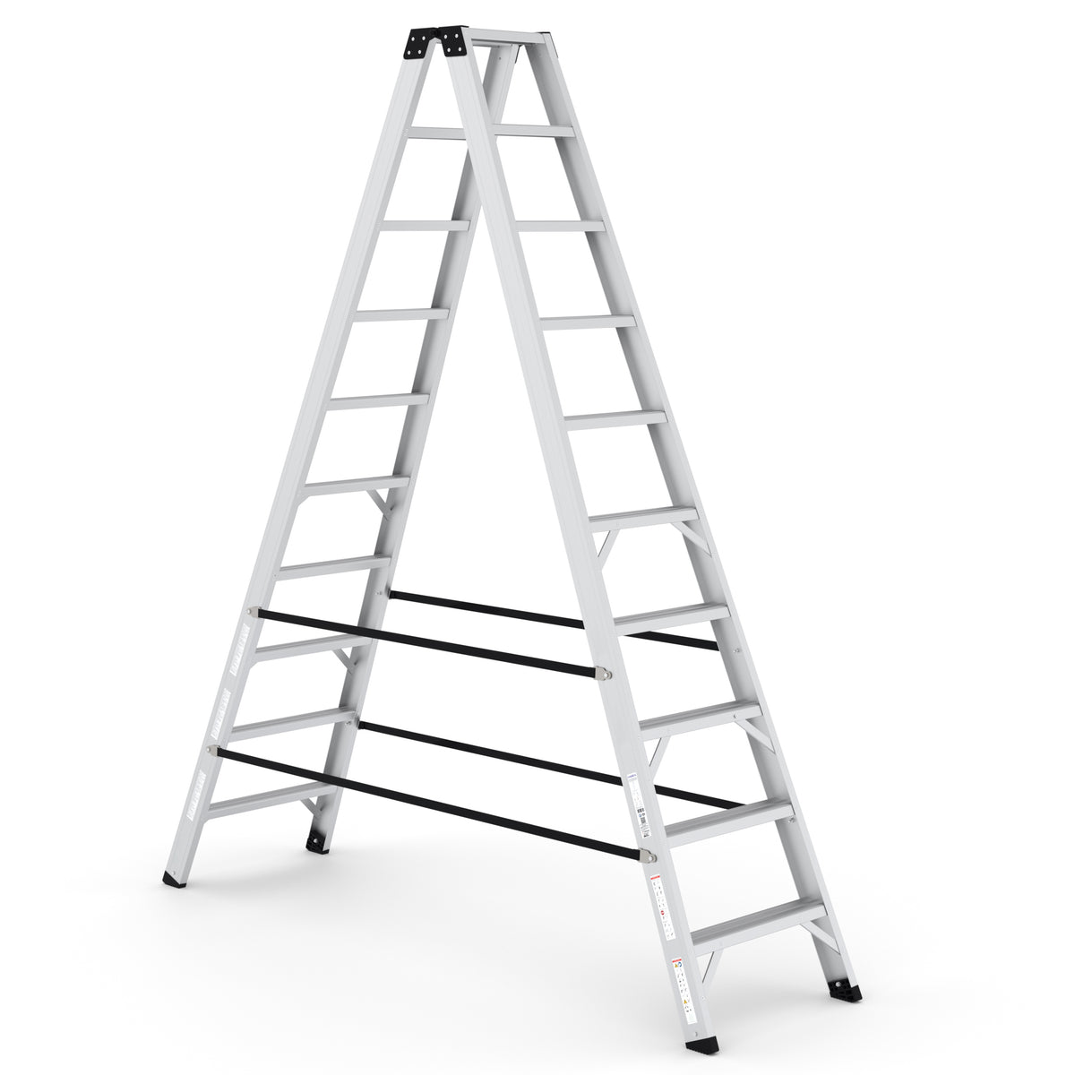 سلم الومنيوم 10 درجة عريضة ارتفاع 2.50 متر مجوز و بالعامل 3.7 متر و مق – eTawredat