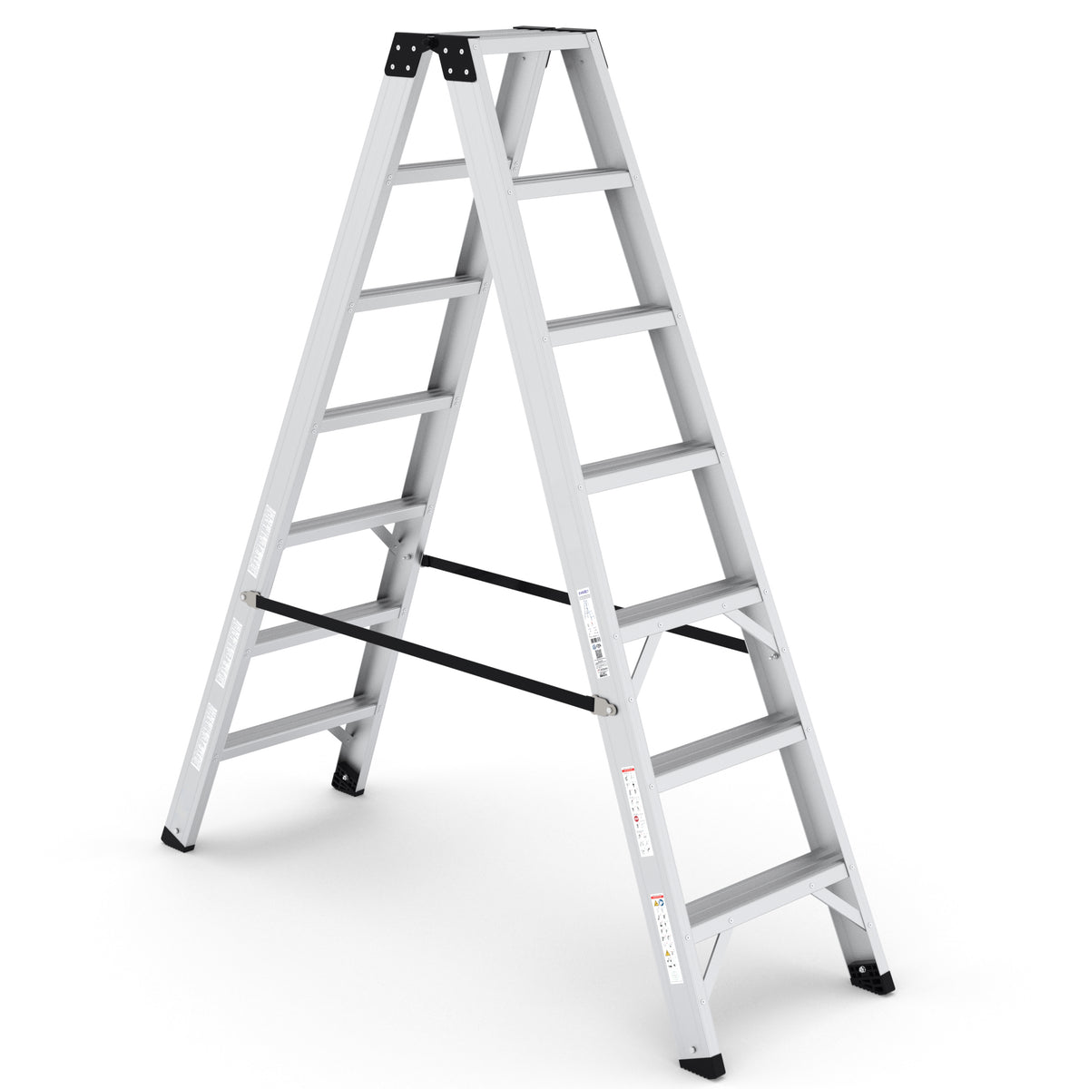 سلم الومنيوم 7 درجة عريضة ارتفاع 1.75 متر مجوز و بالعامل 3 متر و مقفول – eTawredat