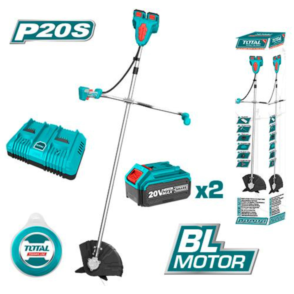 TSTLI202521 ماكينة قص نجيلة 40فولت 2بطارية 4امبير عمود توتال – eTawredat