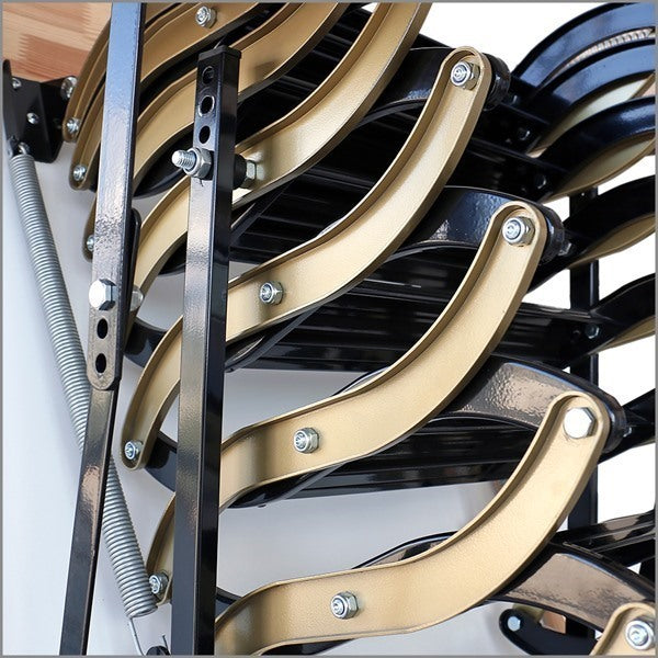 سلم معدني منزلق من سقف الغرفة مفصلي مقاس 70*110 بطول 2.80متر وزن 35 كج – eTawredat