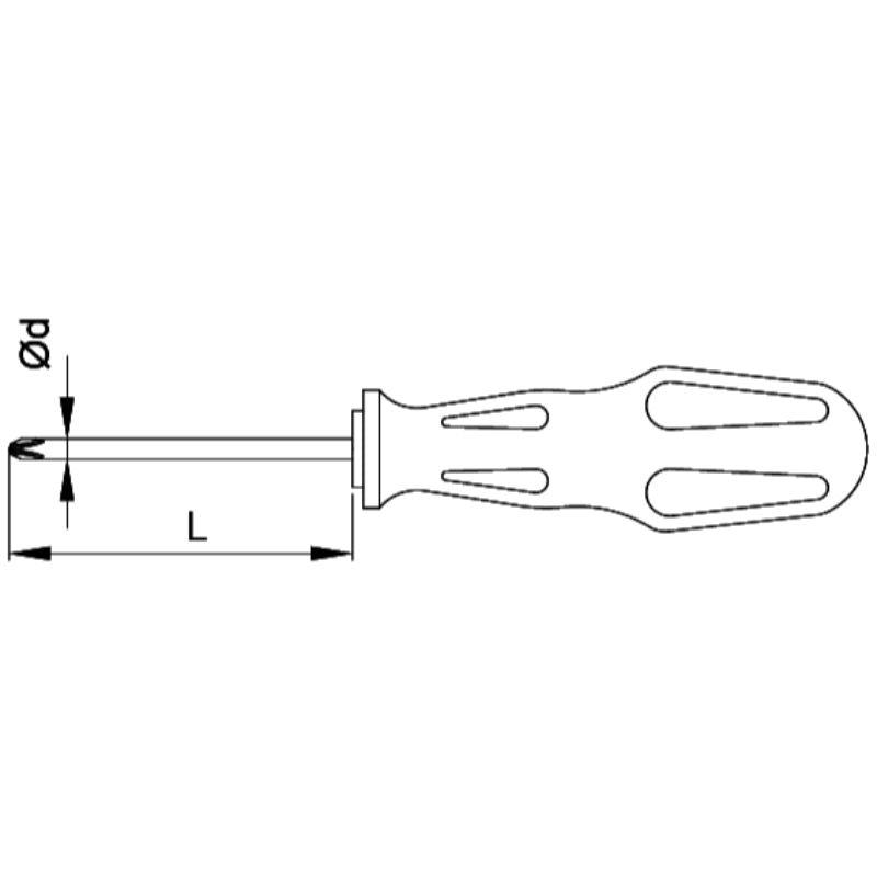 مفك صليبة احمر كيتافورم PH2*200 – eTawredat