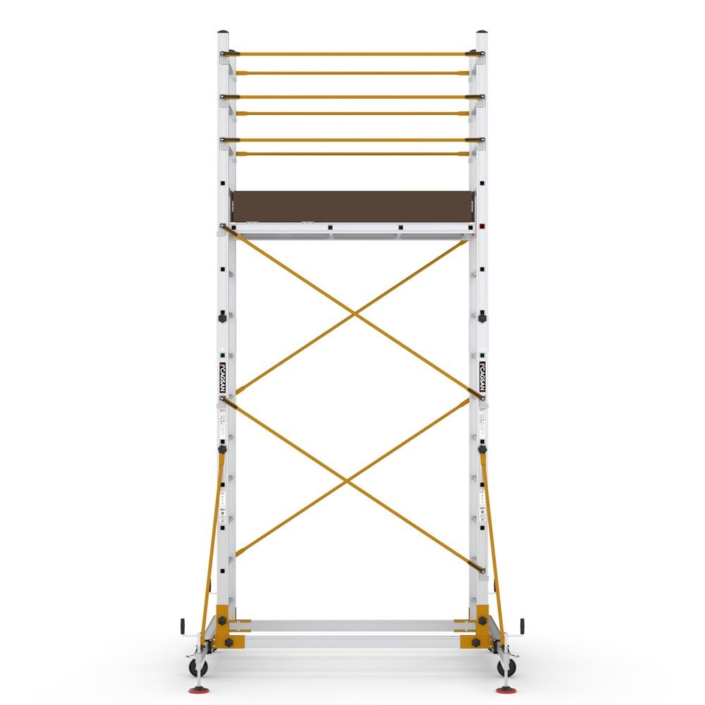 سقالة الومنيوم بعجل 7×2 درجة ارتفاع 2.94 متر وارتفاع بالعامل 4.9 متر ق – eTawredat