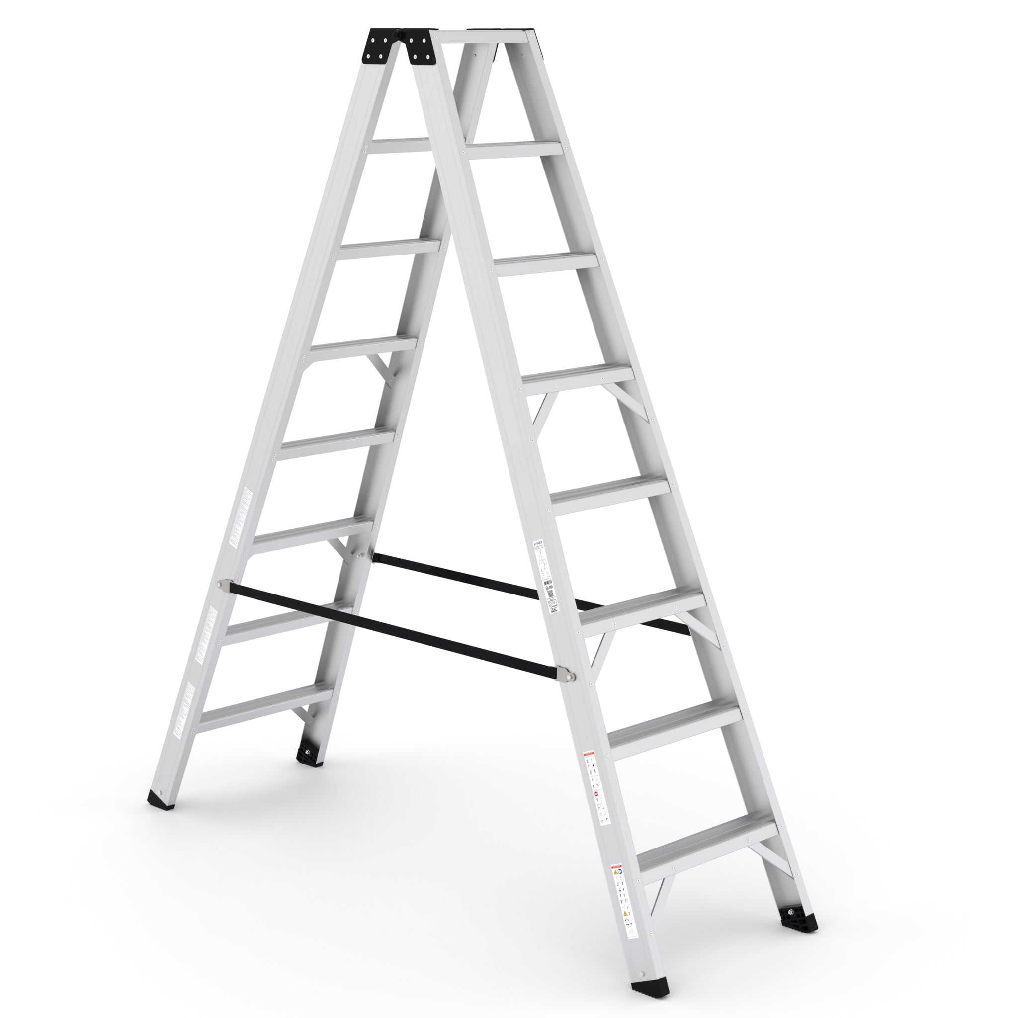 سلم الومنيوم 8 درجة عريضة ارتفاع 2.00 متر مجوز و بالعامل 3.2 متر و مقف – eTawredat