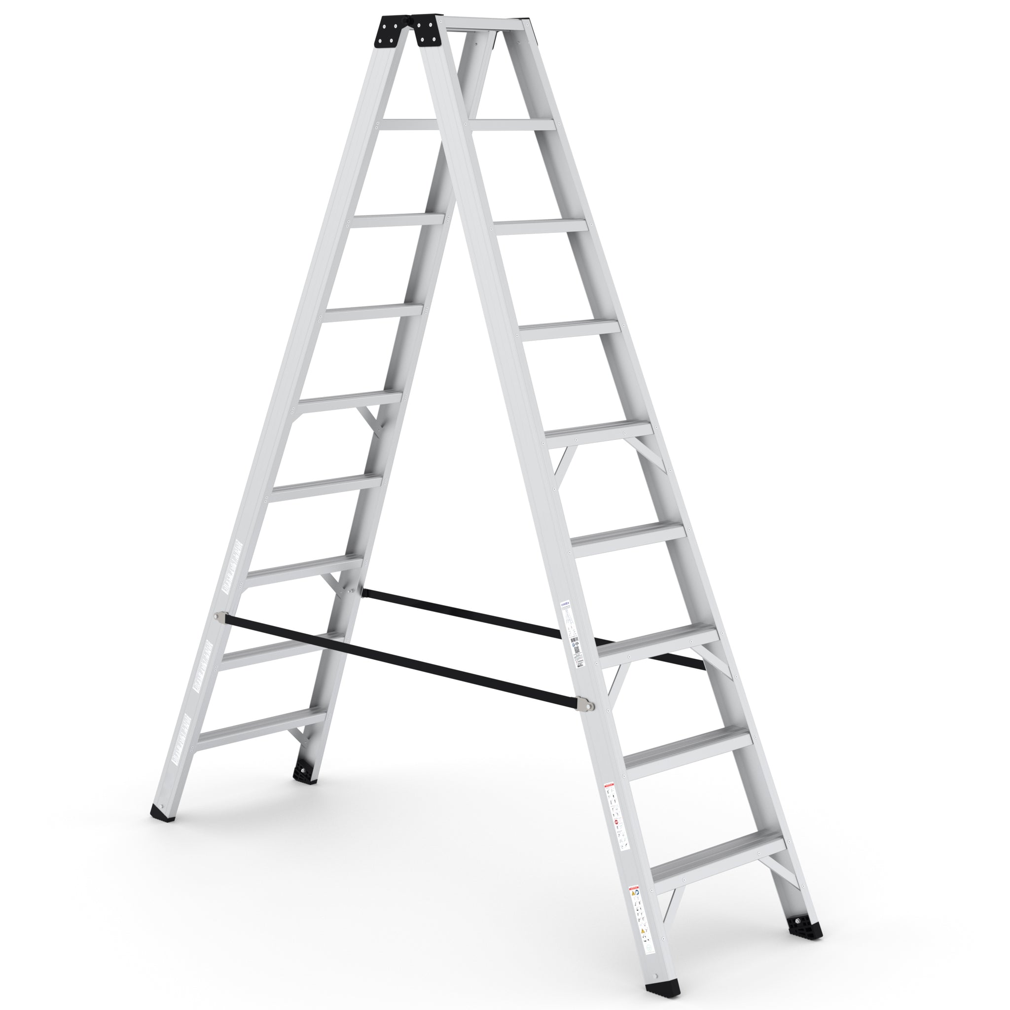 سلم الومنيوم 9 درجة عريضة ارتفاع 2.25 متر مجوز و بالعامل 3.5 متر و مقف – eTawredat