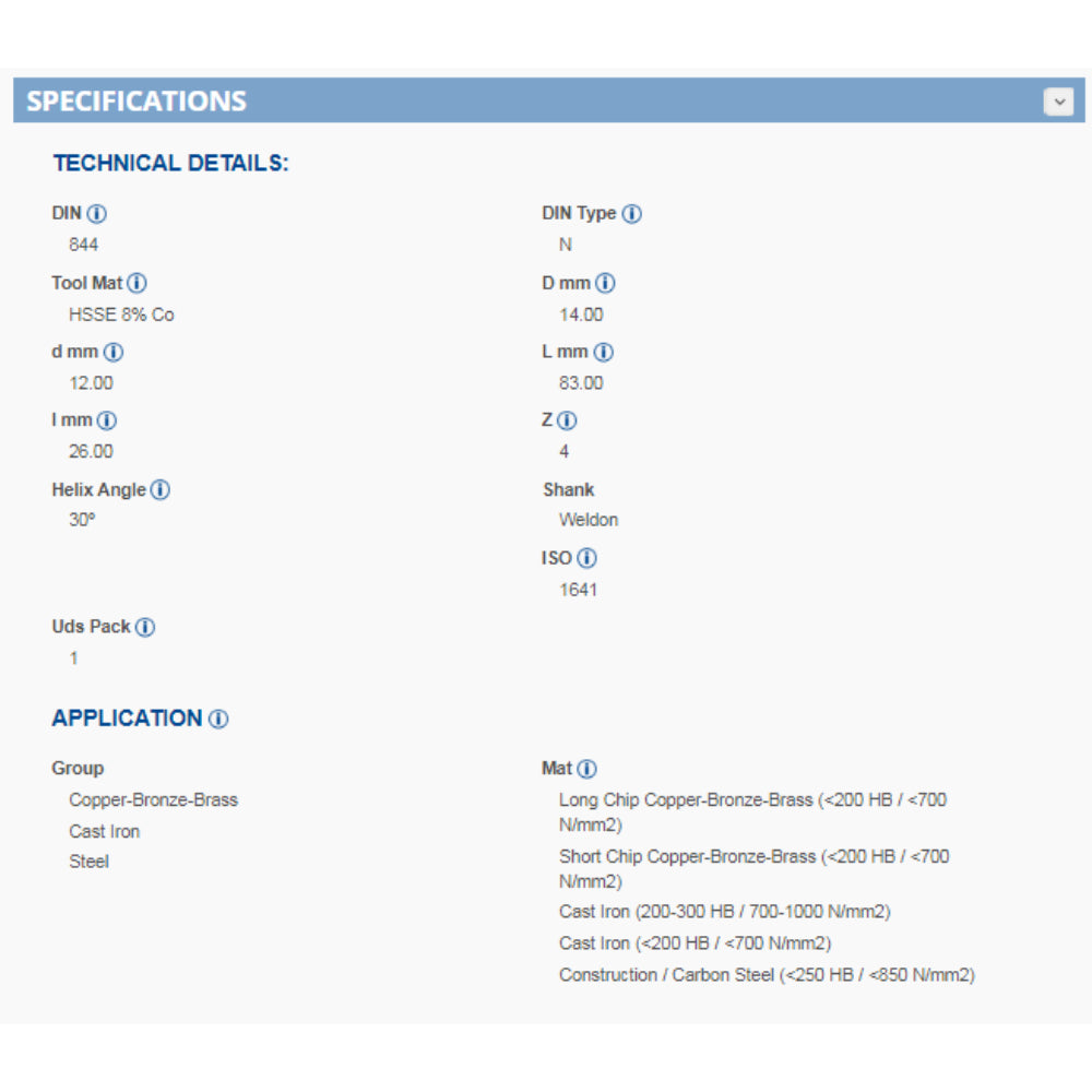 R4600 أنديميل ثقب 4 ريشة 8 فى المية كوبلت مقاس 14.0 مم – eTawredat